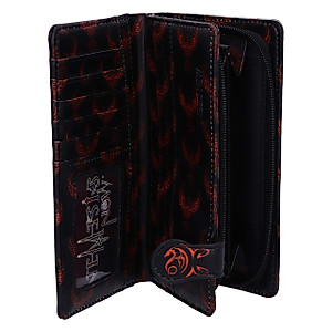 Nemesis Now Anne Stokes Phoenix Rising Mythical Bird Embossed Purse, Black, 18.5cm