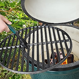 OLIGAI Grill Grate Lifter Gripper Kamado Grill Accessories,Cast Iron Grid Lifter for Big Green Egg,Grill Grate Lifter fit Most Charcoal Grills and Gas Grills,Grill Accessories for Moving Hot Plate