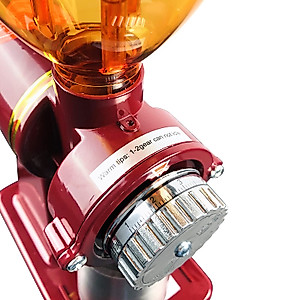 LOYALHEARTDY 180W Electric Coffee Bean Grinder, Commercial and Home Milling Machine, Grinding Machine for Beans Nuts Spice Automatic Burr Grinder Professional Miller (red)