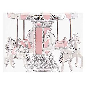 music Box Music Box - Horse Snowglobe Anniversary Christmas Birthday Gift for Wife Daughter Girlfriend Girl Wind Up Clockwork Musical Box Music box (Color : Black)