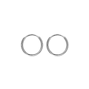 FANSING Earrings for Women Hoop Earrings Trendy Cartilage Earring Hoop Surgical Steel Earrings for Men Silver 8mm