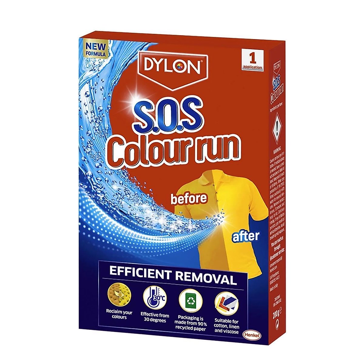 Revive Fabrics: Dylon S.O.S Color Run Dye 75ml - 1 Application (Pack of 1) Infuse Fabrics with Vibrancy Using Dylon S.O.S Color Run Dye. Rejuvenate and Refresh Textiles and Fabric effortlessly!
