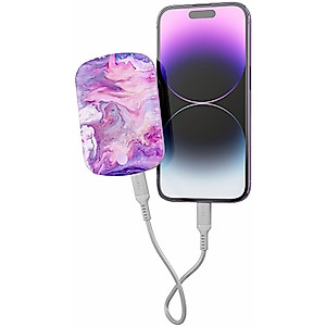 Casely Power Pod | MagSafe Compatible Battery Pack | Tie Dying Over You Purple Marble Power Pod (5,000 mAh)