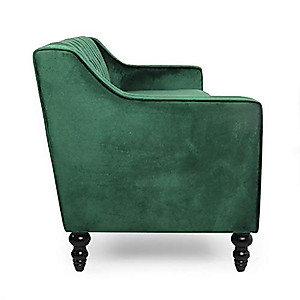 Christopher Knight Home Knouff Sofas, Emerald + Dark Brown
