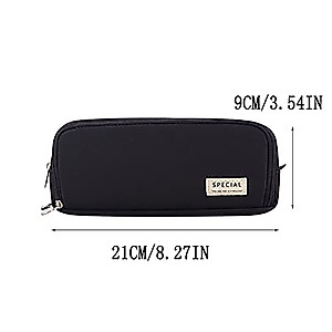 Loosebee Large Pencil Case Big Capacity Pencil Bag Large Storage Pouch 3 Compartments Pen Pencil Case Simple Stationery Bag Teens Girls Adults Student Pencil Holder,Green,One Size