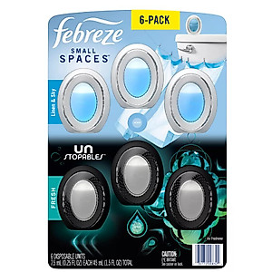 Febreze Small Spaces Air Freshener, 6 Pack, Linen & Sky & Fresh