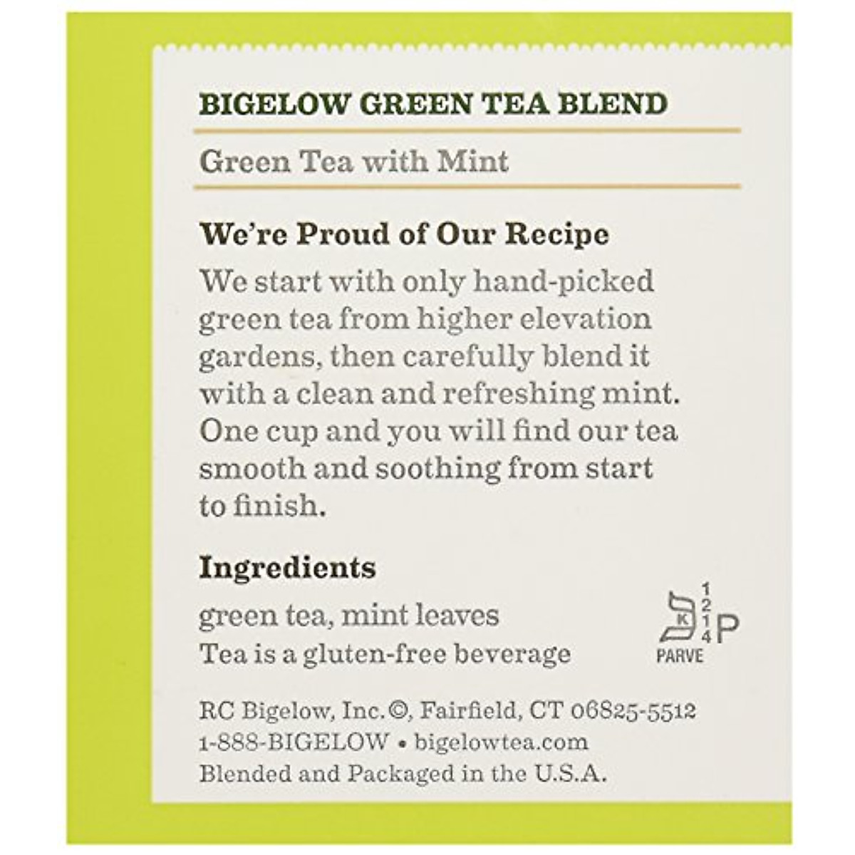 Bigelow Tea Green Tea with Mint, 20 ct