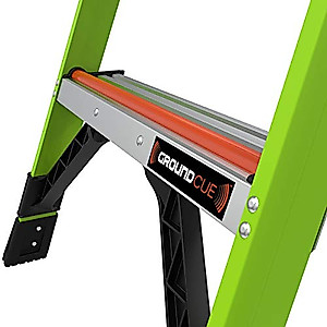 Little Giant Ladders, MightyLite, M4, 4 ft Stepladder, Ground Cue, Fiberglass, Type IAA, 375 lbs weight rating, Green, (15384-001)