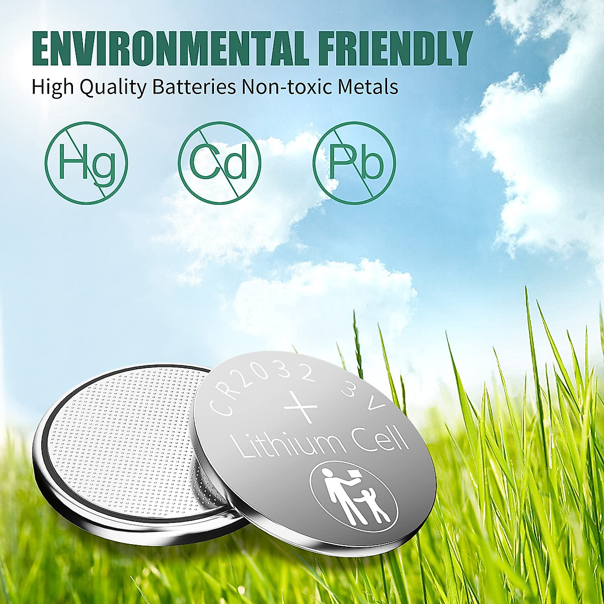 tyrone CR2032 Batteries CR2032 3V Lithium Battery（12 Pack）