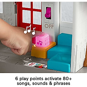 Fisher-Price Little People Toddler Playset Friends Together Play House Interactive Learning Toy with Smart Stages for Ages 1+ Years