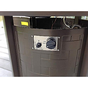 Pebble Lane Living 7pc Swivel Rocking All Weather Wicker Patio Furniture 42" Propane Fire Pit Set - Brown