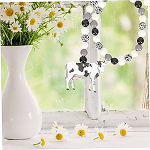 Artibetter 3pcs String Rope Wooden Beads wood beads tassel spring beads wood beads ornaments farmhouse bead garland rustic garland home accents decor Tassel Beads Pendant tray rural