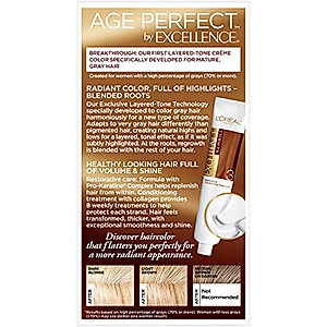 L'Oreal Paris Excellence Age Perfect Layered Tone Flattering Color, 8N Medium Natural Blonde Set (Packaging May Vary)