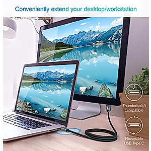 BlueRigger Premium USB C to HDMI Cable (10ft, 4K 60Hz, Braided, USB Type C) – Thunderbolt 3 Compatible with MacBook Pro/Air, iMac, Chromebook Pixel, Samsung Galaxy/Note, Dell, Surface Book