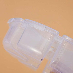 lasenersm 2 Packs Diamond-Paint-Art Storage Box 8 Grids Diamond-Paint-Art Container Plastic Round Bead Storage Containers Jewelry Organizer Storage Container Nail Art Storage Case, Transparent