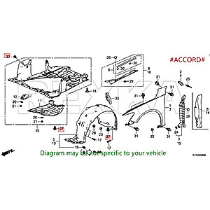 Rexka 40pcs Rear Front Bumper Cover Fender Grille Under Cover Push-Type Retainer Clip Fastener Rivet 91505-TM8-003 for Honda Acura