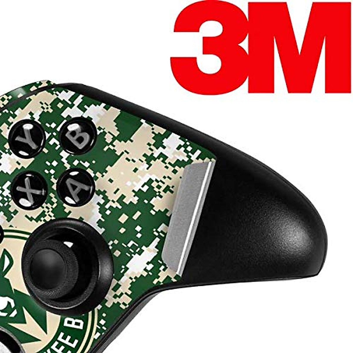 Skinit Decal Gaming Skin Compatible with Xbox One Elite Controller - Officially Licensed NBA Milwaukee Bucks Camo Digi Design