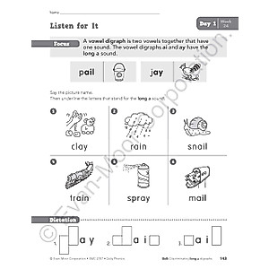 Evan-Moor Daily Phonics, Grade 1, Homeschooling & Classroom Resource Workbook. Phonemic Awareness, Decoding, Word-Study, Teaching Editions, Reproducible Worksheets
