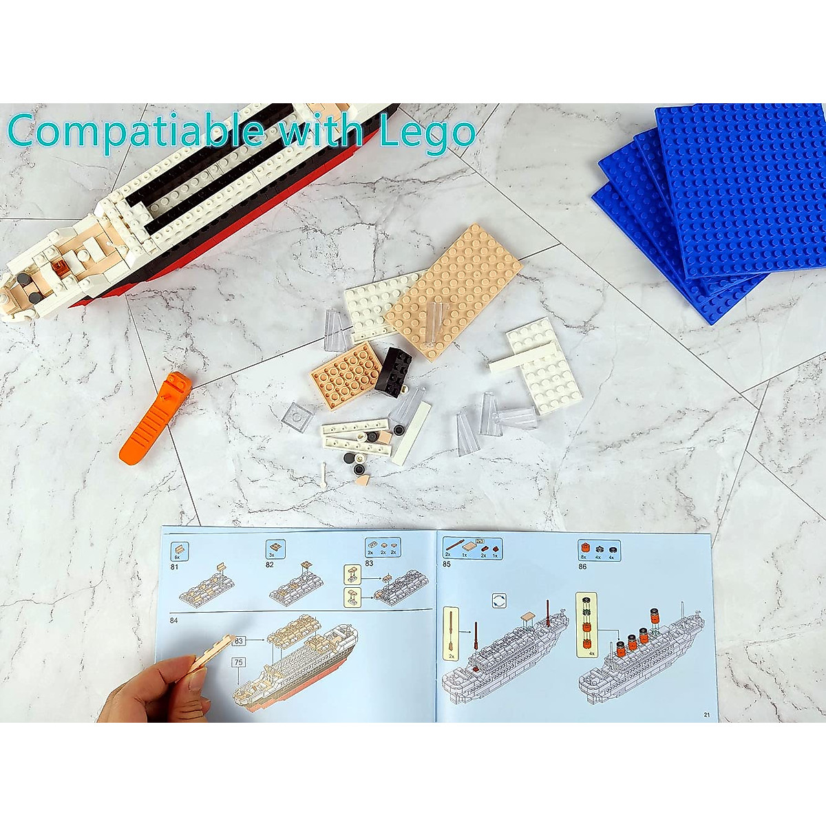 OneNext RMS Titanic Model Large Building Block Set 548pcs 100% Compatible DIY Educational Toys 3D Puzzle Gift for Adults and Kids