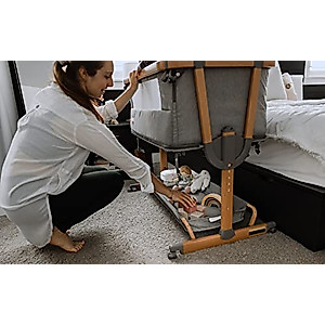 Papablic 4-in-1 Deluxe Tonio Baby Bassinet with Cradle & Playard Extension, Easy Assemble