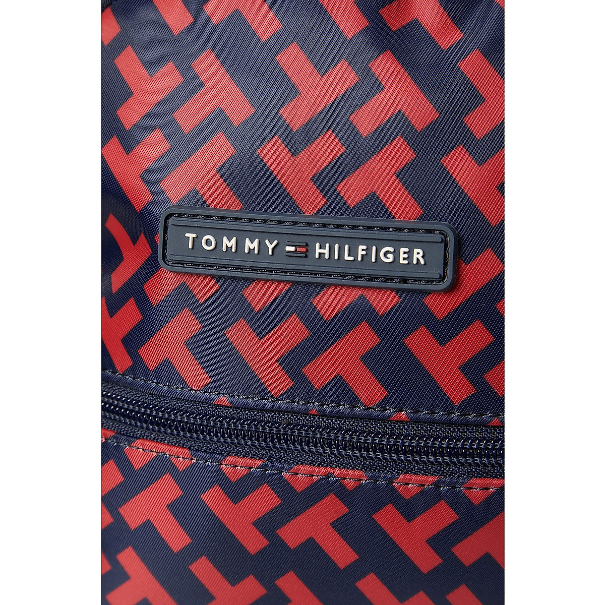 Tommy Hilfiger Jennifer II Small Backpack Bias Bicolor Print Nylon Navy/Red Multi One Size