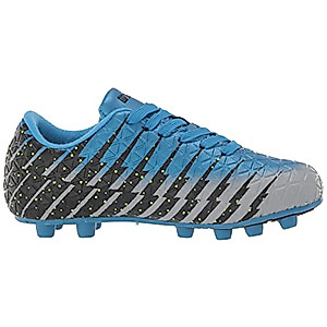 Vizari Bolt FG Soccer Shoes | Firm Ground Cleats for Outdoor Surfaces and Fields | Lightweight and Easy to wear Youth Outdoor Soccer Cleats | Blue/Black/Silver | 9.5 Toddler