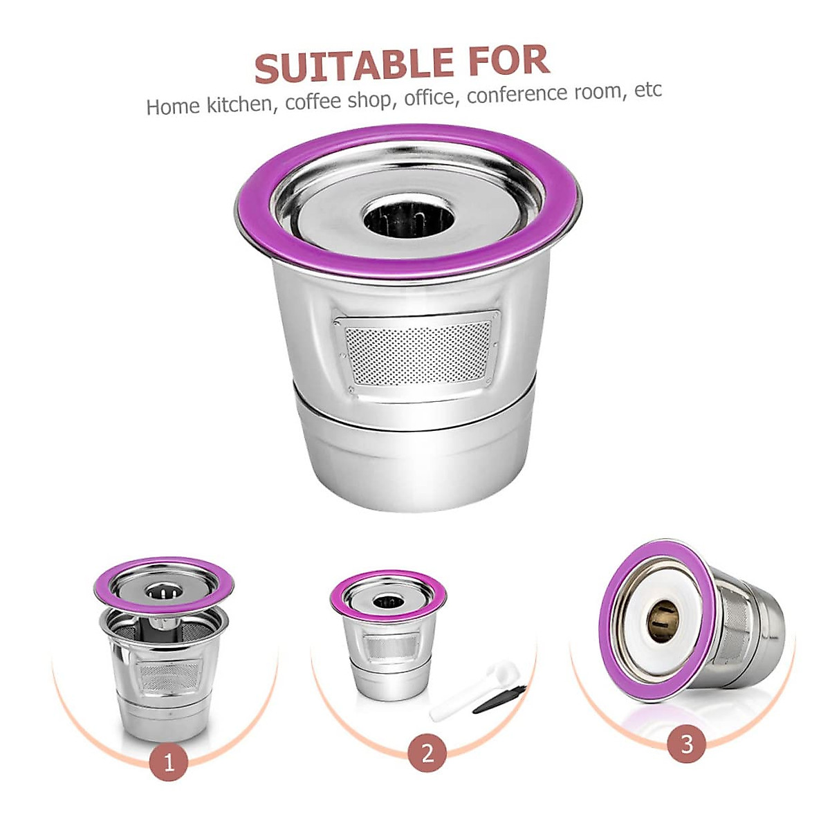 OSALADI Coffee Capsule Cup Espresso Shot Tea Diffuser Coffee Accessory Coffee Filter Espresso Machine Accessories Portable Water Filter Coffee Filter Cup Stainless Steel