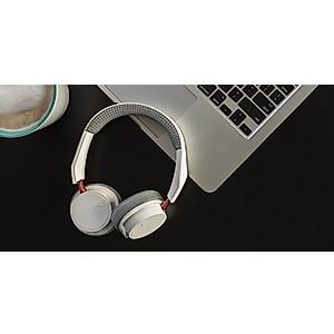 Plantronics BackBeat 500 Wireless Bluetooth Headphones - Lightweight Memory Foam Headband and Earcups - Compatible with iPhone, iPad, Android, and Other Smart Devices - White