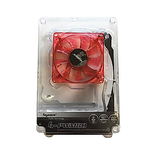 Bgears b-PWM 80mm Red LEDs Gaming PC Cooling Fan, High Speed High Performance 2 Ball Bearing PWM Signal, Mini 4 pin Connector, 500-4000 RPM with high Airflow of 78 CFM, 12VDC Fan, 80x80x25mm
