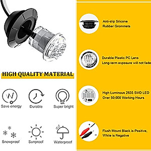 BJZ 3/4'' LED Trailer Marker Clearance Lights Purple Round 12V Automotive Side Marker Turn Signal Tail Indicator Light Assemblies Waterproof for Trailer Truck ATV UTV RV Van Bus, 10Pcs w/Clear Lens