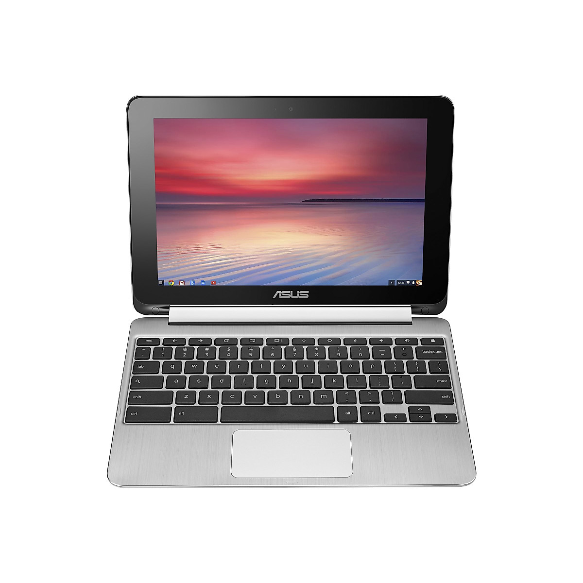 ASUS C100PA-DB02 10.1-inch Touch Chromebook Flip (1.8GHz, 4GB Memory, 16GB eMMC, Google OS), All Metal Body