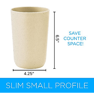 Modern Slim Bamboo Dark Grey Kitchen Utensil Holder Caddy - Rust Proof and Dishwasher Safe Kitchen Utensil Holder for Countertop - Kitchen Utensil Organizer Crock - Great for Spoons, Tongs, spatulas