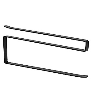 Paper Towel Holder, Black Steel Roll Paper Holder Hanger Storage Organizer for Kitchen Cabinet Paper Towel Rack