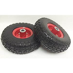 LIBRA 10" Flat Free Solid Tire Wheel 4.10/3.50-4 w 5/8" center bore for Dolly Handtruck Cart Generator Set 2-27019