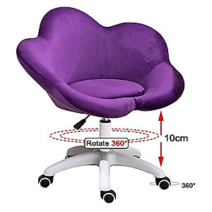 MayNuo Office Chair Gaming Chair Computer Chair Ergonomic Adults Computer Chair Petal Swivel Chair with Soft Seat,Adjustable Desk Chair Upholstered Armchair for Bedroom Living,Home Offi/Gray/33*42*35C