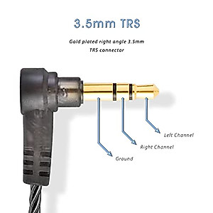 Campfire Audio Super Smoky Litz IEM Cable | MMCX Cable Replacement Headphone Cable | 3.5mm TRS Connector
