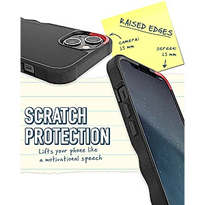 Smartish iPhone 13 Protective Case - Gripzilla Compatible with MagSafe [Rugged + Tough] Armored Slim Cover with Drop Protection - Black Tie Affair