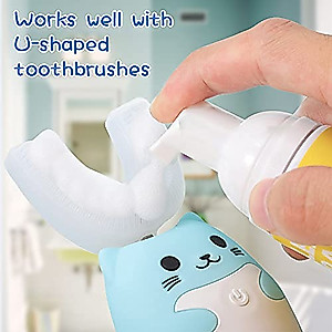 Lanbeibei Kids Foam Toothpaste, Fluoride Free Natural Formula Strawberry Flavor 60ml 1Pack