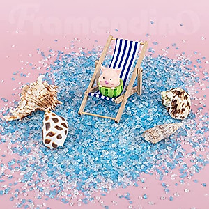 Framendino, 3 Pack Miniature Foldable Beach Chair 1:12 Mini Deck Chair Longue for DIY Fairy Garden Bonsai Ocean Beach Micro Landscape Decoration
