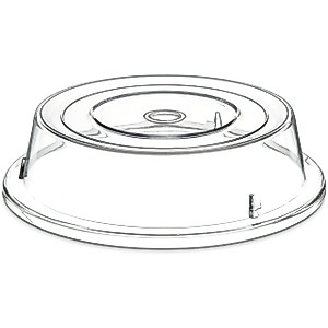 Carlisle FoodService Products 198907 Polycarbonate Plate Cover, 10-19/32" Diameter x 3" Height, Clear (Case of 12)