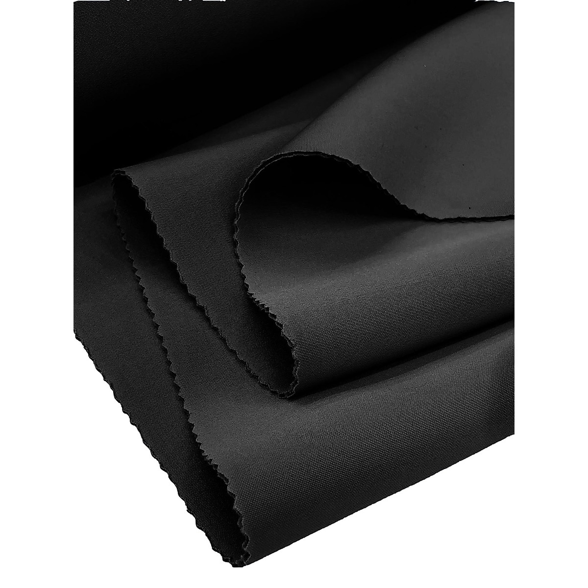 New Creations Fabric & Foam Inc Neoprene Scuba Super Techno Fabric, 2mm Thick, Solid Colors, Sold by The Yard (Black)