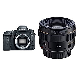 Canon EOS 6D Mark II DSLR Camera with EF 50mm f/1.4 USM Lens Bundle