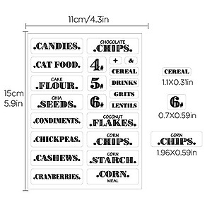 LUTER 132 Pcs Food Pantry Label Stickers and 32 Pcs Blank Labels, Waterproof Removable Kitchen Labels Decals for Pantry Cabinet Organization Storage