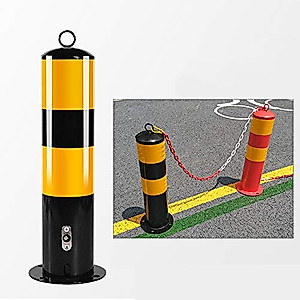 Car Parking Space Lock Bollard Yellow & Black,for Parking Spaces and Driveways/As Shown/H50cm