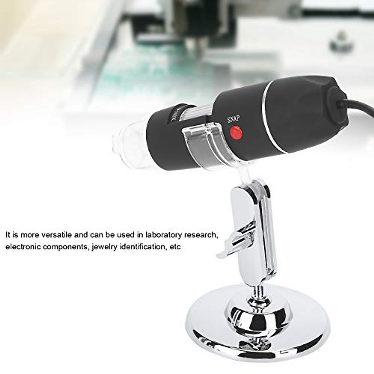 500X LED Microscope, 500X USB Digital Microscope Electron Microscope Adjustable 8LED Magnifying Glass with Stand Support Camera/Video/Computer/Phone