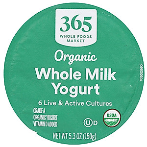 365 by Whole Foods Market, Yogurt Blueberry Organic, 5.3 Ounce