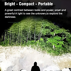 Florest4sale Flashlight, Flashlights High Lumens, Tactical Flashlight, 2024 New Linternas LED Recargables De Alta Potencia, Small Flashlights for Camping Biking Hiking Outdoor Home Emergency (E)