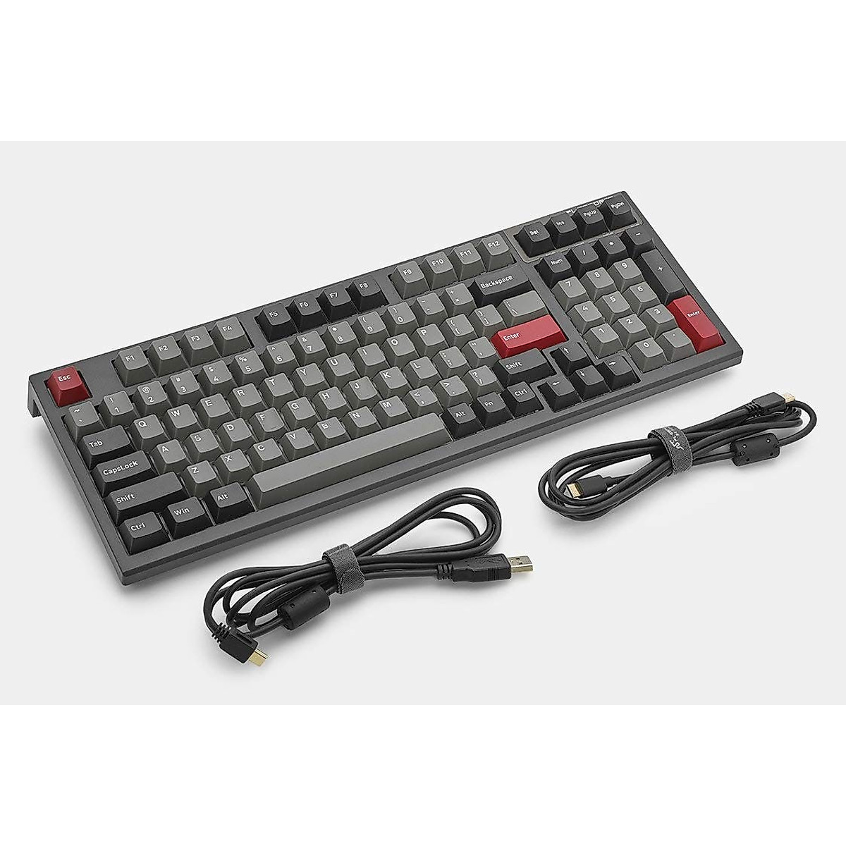 KPREPUBLIC Flesports FL980 Mechanical Gaming Keyboard Full RGB Backlit LED Computer Keyboard PBT Doubleshot keycap Hot Swappable Box Switch (Box Red Switch Edition x1, FL980 Keyboard x1)