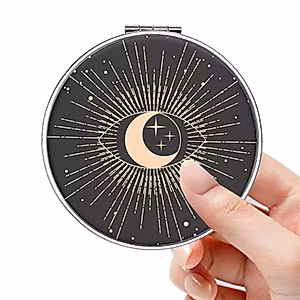 Acedada Compact Mirror, Pocket Mirror, Small Mirror for Purse, Portable Mini Travel Makeup Mirror, Folding Handheld Double-Sided 1x/2x Magnifying Compact Mirror for Women Girls - Eye