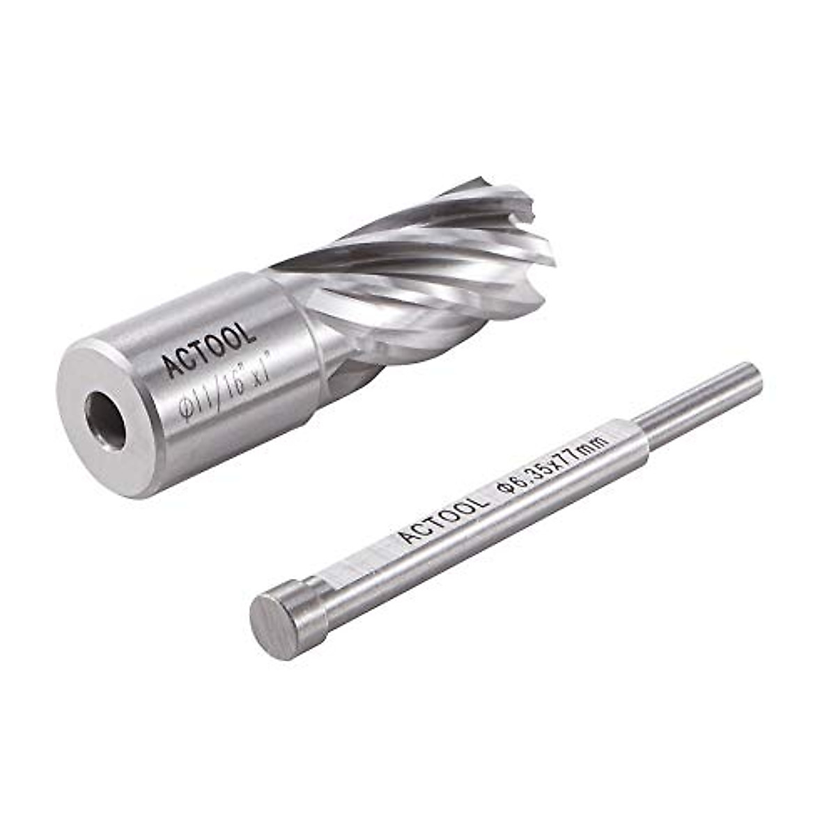 ACTOOL 11/16" Diameter × 1" Depth of Cut HSS ANNULAR Cutter with 3/4'' Weldon Shank